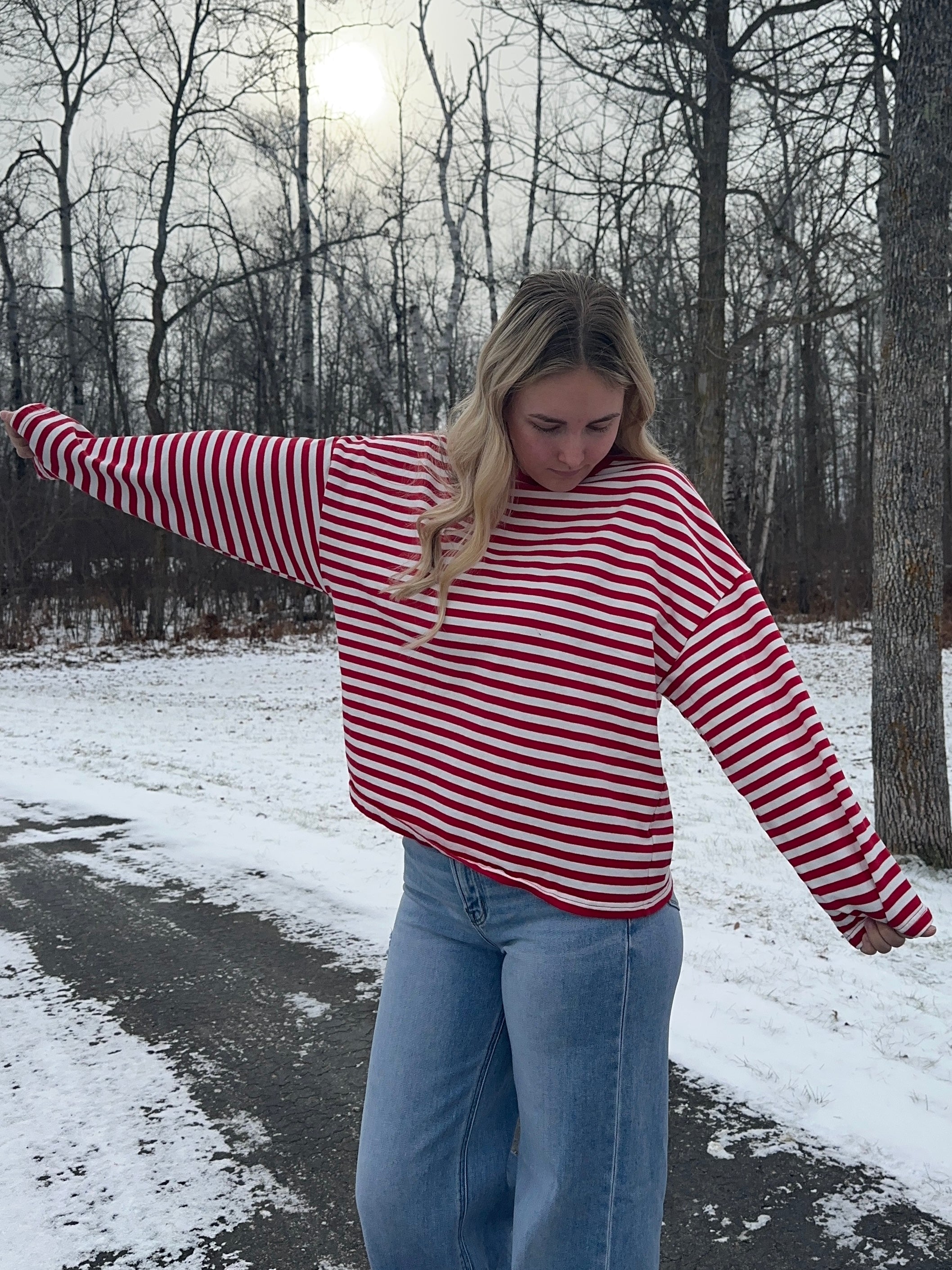 Candy Cane Striped Top – Birch and Bay Boutique